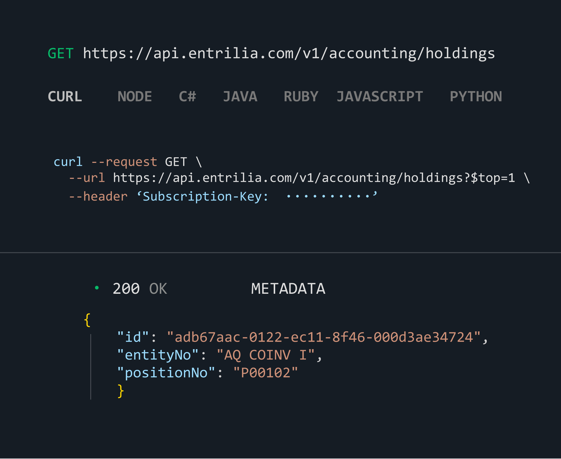 Home - Entrilia Developer portal